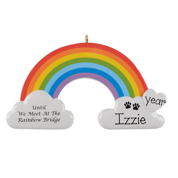 Rainbow Bridge Personalized Pet Memorial Ornament ~ In Loving Memory o